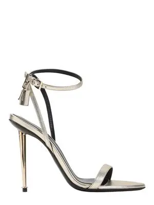 TOM FORD Nappa Pointed Strappy Stiletto Sandals - Silver