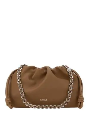 Loewe Medium Flamenco Clutch In Camel Nappa Leather - Brown