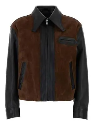 Marni Two-tone Leather Jacket - Multicolor