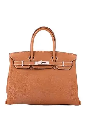 Hermès Birkin 30 Handbag Brown Togo With Palladium Hardware - Gold
