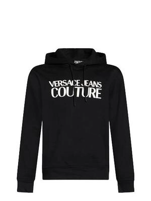 Versace Cotton Sweatshirt With Logo - Black