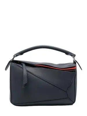 Loewe Puzzle Small Leather Handbag - Blue