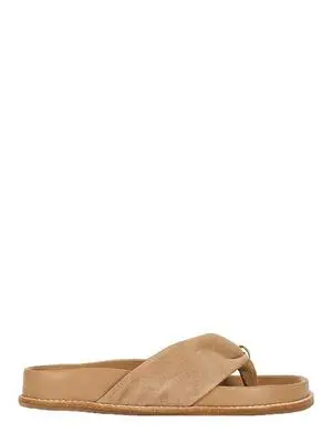 Simkhai Suede Sport Sandal With Gold-tone Detail - Light Camel