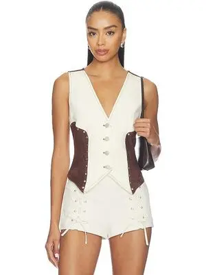 BY.DYLN Elio Vest Top - Bone