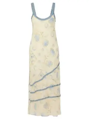 SIR. Cecile Ruffled Floral Chiffon Maxi Dress - Neutrals