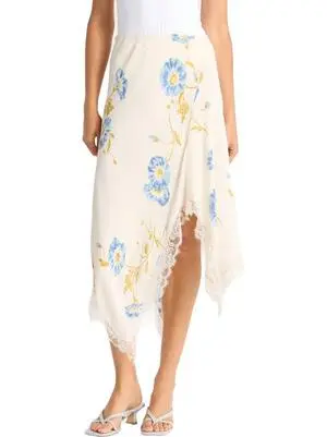 REFORMATION Liliana Lace Handkerchief Hem Skirt - Glorious