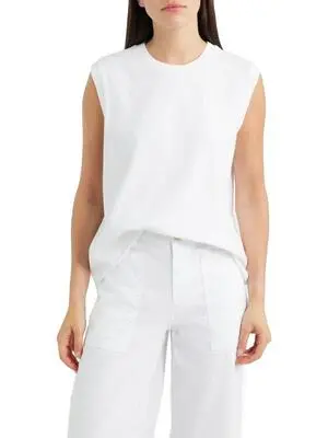 Frank & Eileen Fin Cotton Tank - White