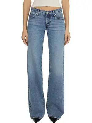 FRAME X Amelia Gray The Gray Relaxed Bootcut Jeans - Rapture
