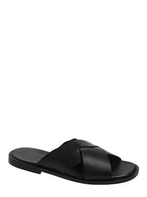 Tecovas Tecovas Lexington Leather Slide Sandal Midnight