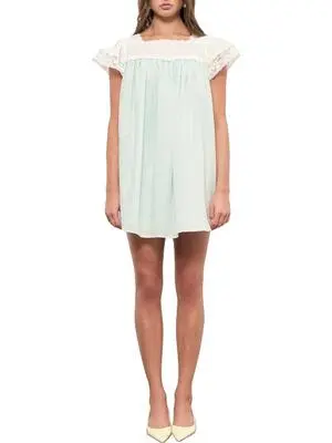 MAUDE CLUB MAUDE CLUB Esme Babydoll Dress With Lace Detailing