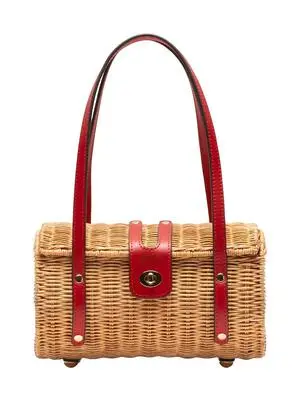 FRANCES VALENTINE Frances Valentine Woven Basket Bag Red