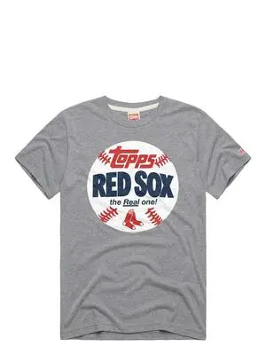 HOMAGE Boston Red Sox Mlb X Topps Baseball The Real One Tri-blend T-shirt - Gray
