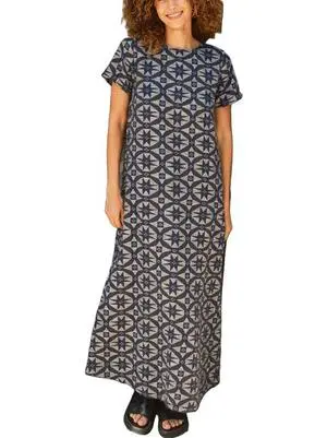 Ace & Jig Mette Button Back Belted A-line Maxi Dress - Compass
