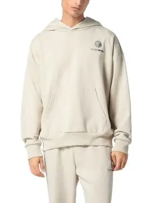PLEIN SPORT Oversized Graphic Hoodie - Grey