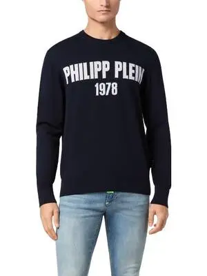 Philipp Plein 1978 Round Neck Pullover - Navy