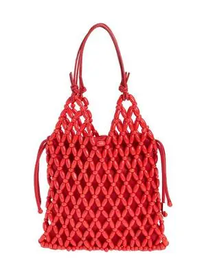 STAUD STAUD Karla Wood Beaded Shoulder Bag