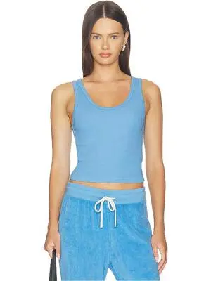 PERFECTWHITETEE Blondie Rib Bra Friendly Tank - Blue
