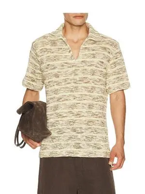 KROST Color Striped Knit Polo In . Also - Multi