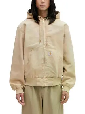 Carhartt Work In Progress Beige Canvas Textured Hooded Jacket - Neutrals