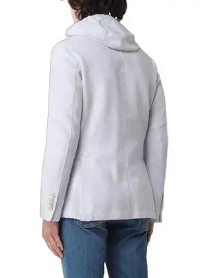 Eleventy Single-breasted Piqué-jersey Blazer - Grey