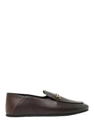 Bally Dark Smooth Grain Loafers - Brown