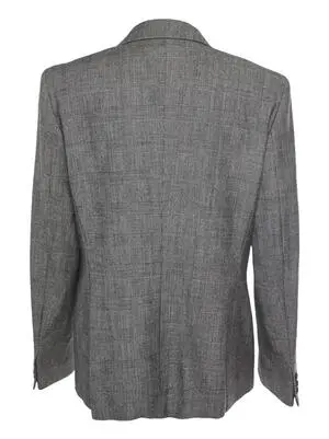 Max Mara Glen Plaid Single-breasted Blazer - Grey