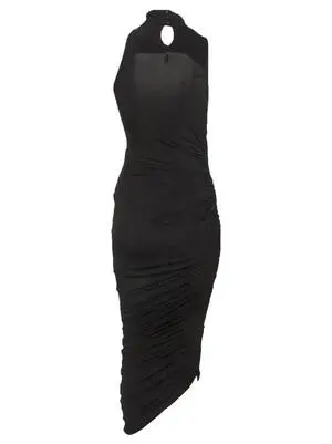 Jacquemus La Robe Piazza Ruched Midi Dress - Black
