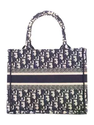 Dior Book Oblique Canvas Small Tote Bag - Blue