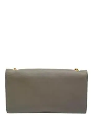 Chloé Bow-detail Leather Clutch - Grey