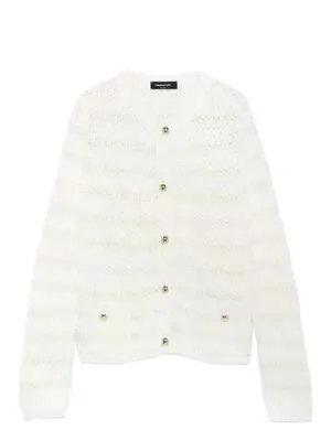 Fabiana Filippi Open-knit Buttoned Cardigan - Neutrals