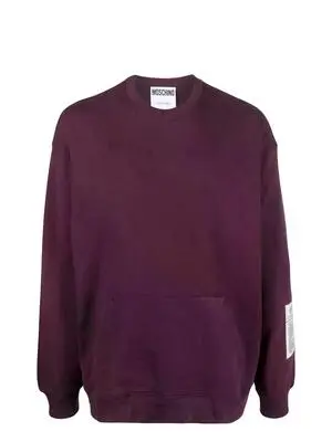Moschino Patch Organic Cotton Sweatshirt - Red
