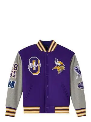 OVO Minnesota Vikings Wool Varsity Jacket - Purple