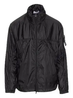 Stone Island Logo Patch Zip-up Jacket - Leaden