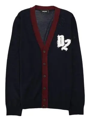 Dsquared2 Long-sleeved Button-down Cardigan - Navy
