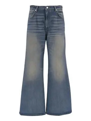 HAIKURE Washed Wide-leg Jeans - Blue