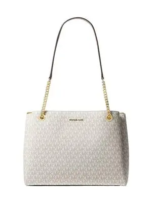 Michael Kors Soho Medium Signature Logo Tote Bag - Vanilla