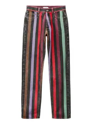 Versace Vertical Striped Jeans - Multicolor
