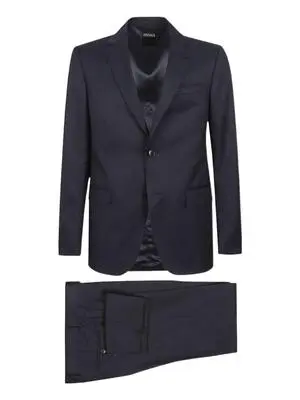 Zegna Long-sleeved Suit Jacket And Belt Loop Casual Pants Suit No