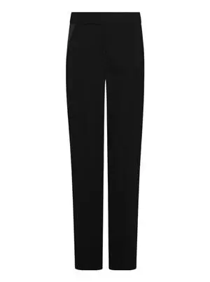 Marella Straight-fit Envers Satin Trousers - Black