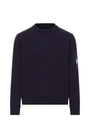 C.P. COMPANY Logo Detail Fleece Sweatshirt - Total Eclipse