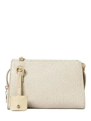 Borbonese Recycled Nylon Mini Crossbody Bag With Charm - Sand