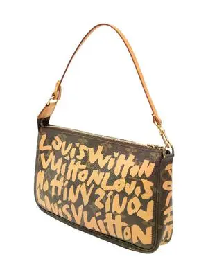 LOUIS VUITTON Monogram Graffiti Pochette Accessoires - Brown