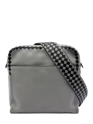 Bottega Veneta Intrecciato Nappa Leather Crossbody Bag - Grey