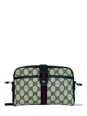 Gucci Gg Supreme Web Crossbody Bag - Neutrals
