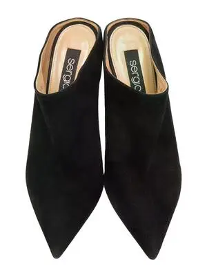 SERGIO ROSSI Godiva Pointed-toe Mules - Black
