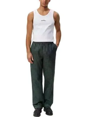 LES DEUX Seersucker Elasticated-waist Trousers - Green