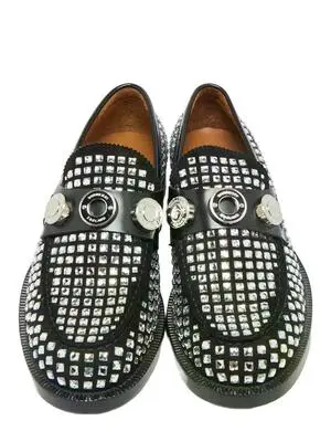 Burberry Broadbrook Crystal-embellished Loafers - Silver