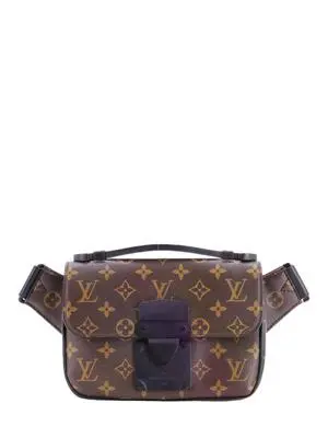 LOUIS VUITTON Monogram Canvas Lock Sling Bag - Brown