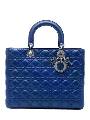 Dior Christian Dior Lady Dior Satchel Blue