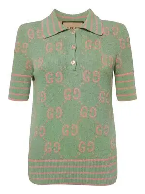 Gucci Short-sleeve Polo Top - Green